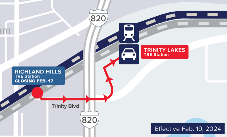 Trinity Lakes Station - Trinity Railway Express